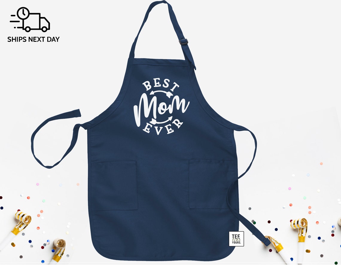 Best Mom Ever Apron | Women's Cotton/poly Pocketed Apron - Etsy
