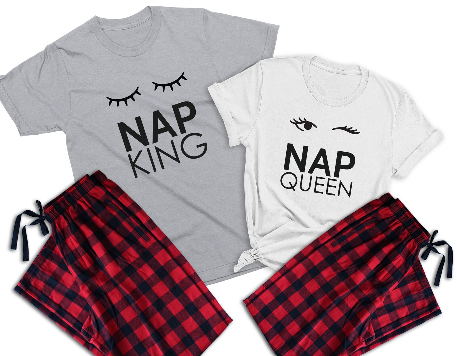 Nap King & Queen Matching Pajamas | Couple Valentine's Gift - Etsy