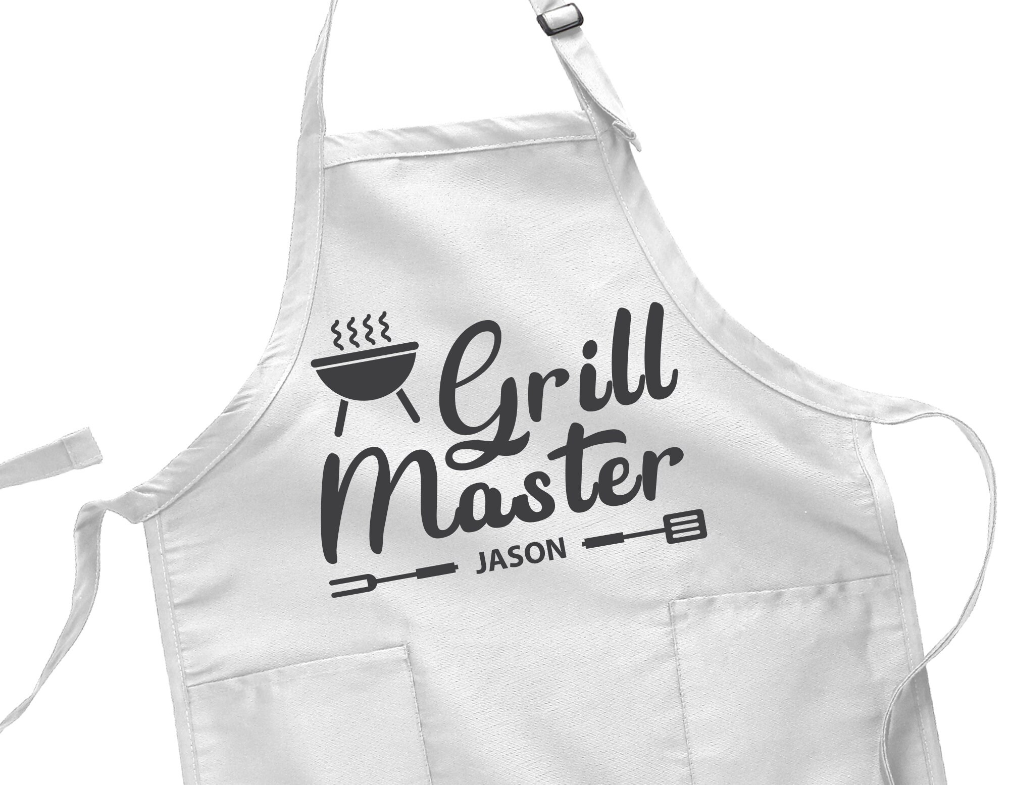 Grill Master. Personalized Men's Pocketed Apron Great | Etsy