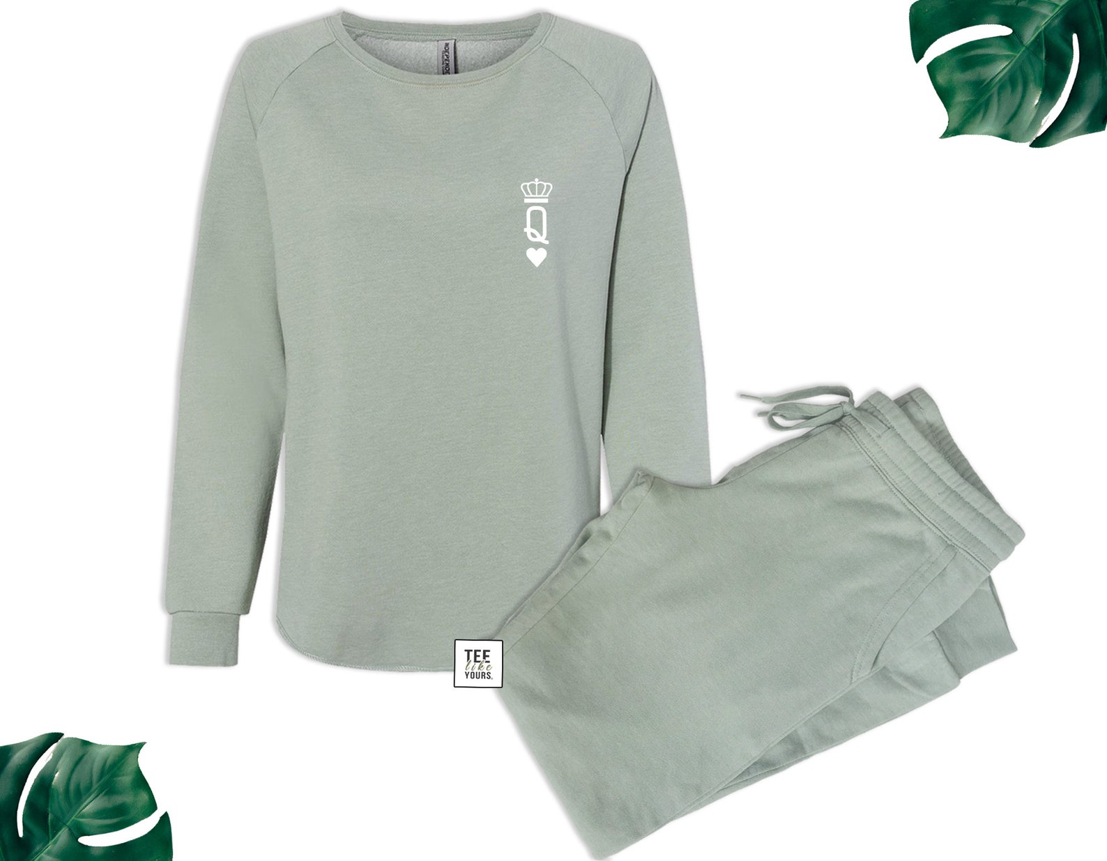 King & Queen Couple Matching Set Sweatshirt and Sweatpants - Etsy