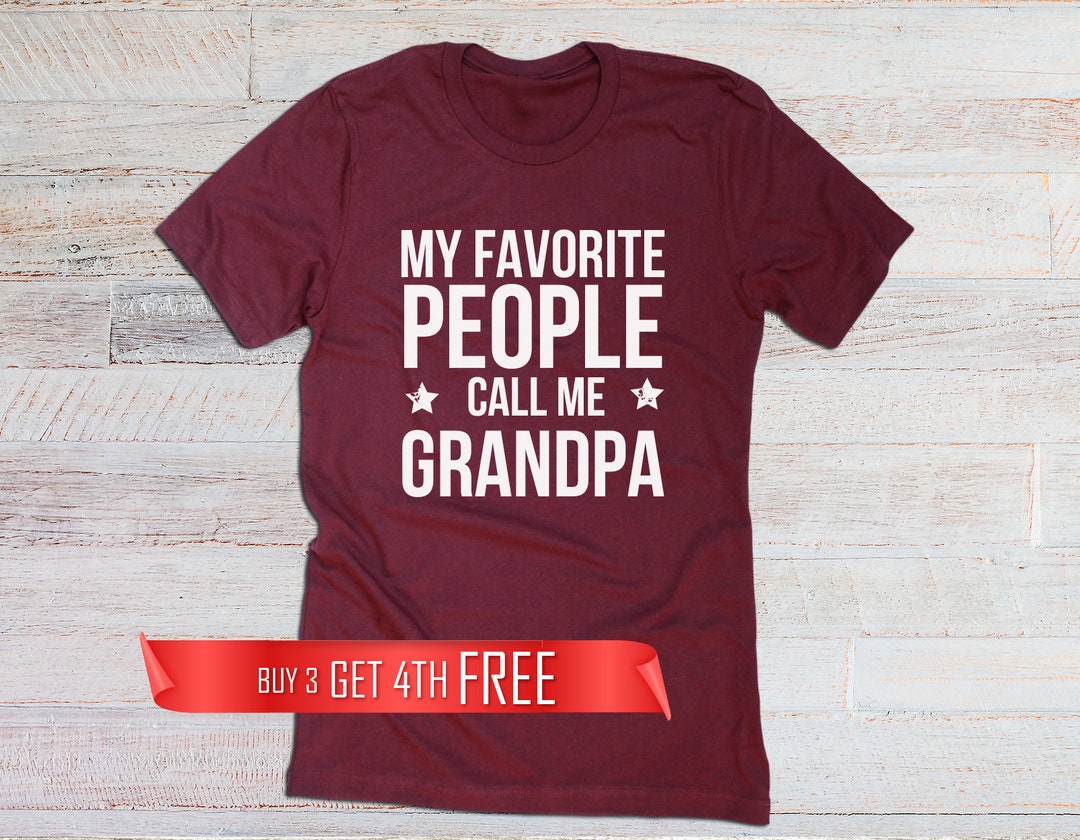 Best Papa T-shirt - My Favorite People Call Me Grandpa - Etsy