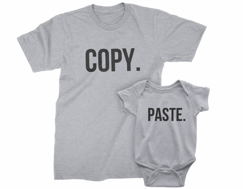 Copy & Paste Father Son Daughter and Baby Matching T-shirts | Etsy
