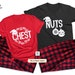 Chest & Nuts Funny Couple Christmas Pajamas | Couple Matching Pajamas ...