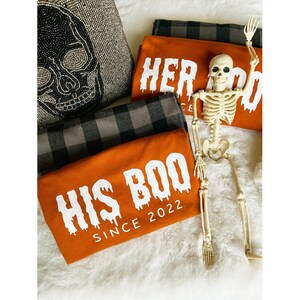 Her Boo & His Boo, Matching Halloween Pajamas for Couples, Halloween ...