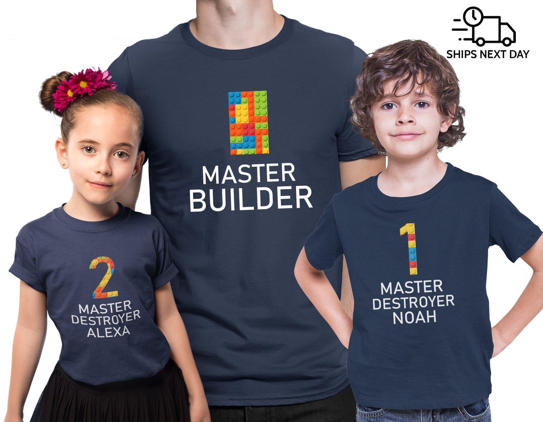 Master Builder & Master Destroyer, Bricks Building Blocks, Personalized ...