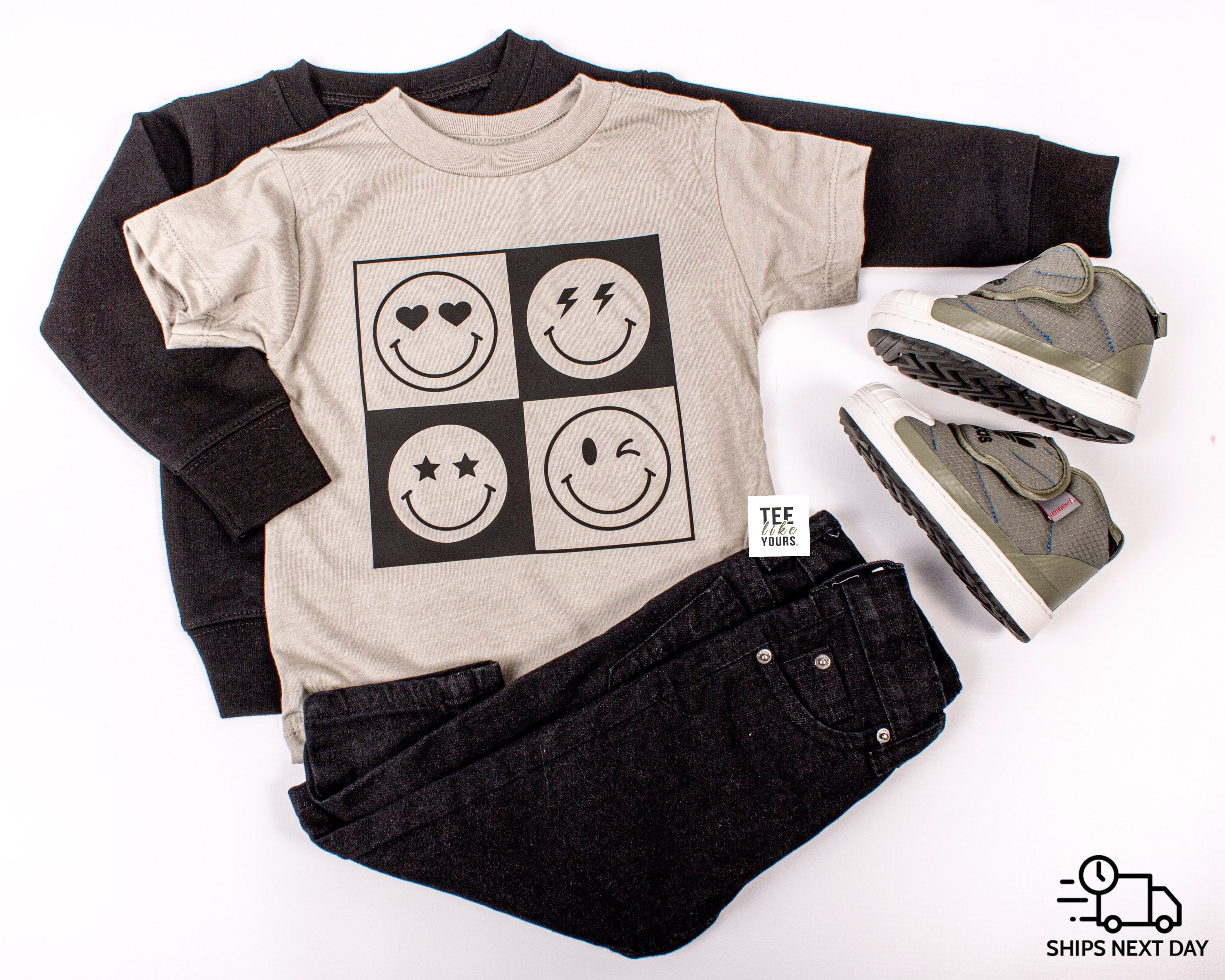 Smiley Face Retro Sibling Shirts Siblings Matching T-shirts - Etsy