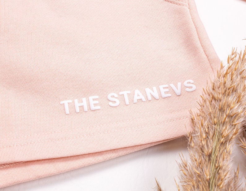 Custom Couple Matching Shorts With Last Name. Embossed PUFF - Etsy