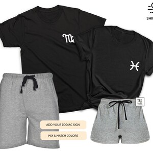 Zodiac Couple Matching Pajamas for Husband and Wife, Boyfriend and ...