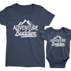 Adventure Buddies! Summer Vacation Graphic T-shirts. Mountain Camping ...