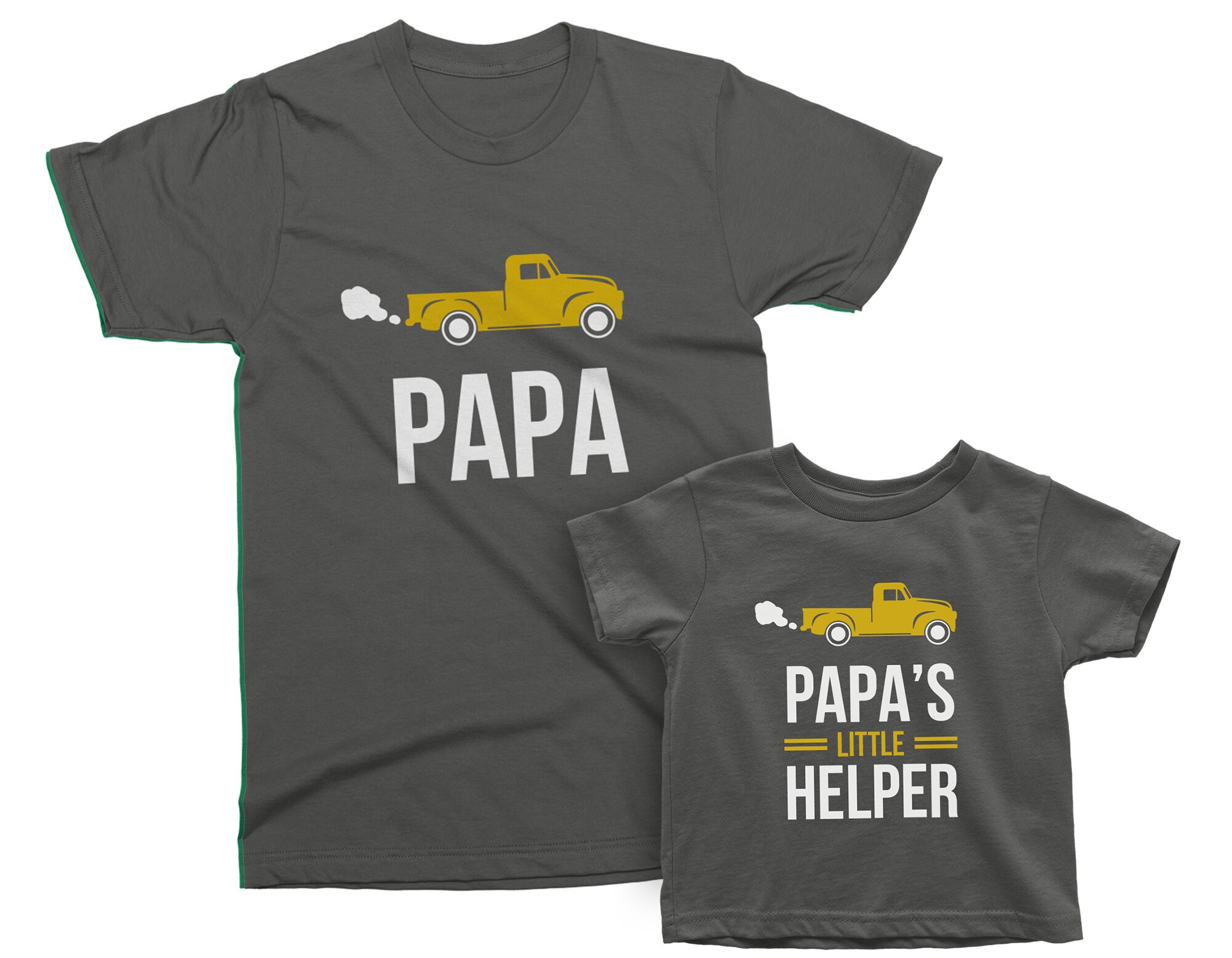 Papa Papa's Little Helper. Father-son Matching Tees With | Etsy