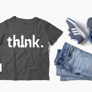 Think - Chess Matching Shirts for Dad and Kids. Chess Player Gift ...