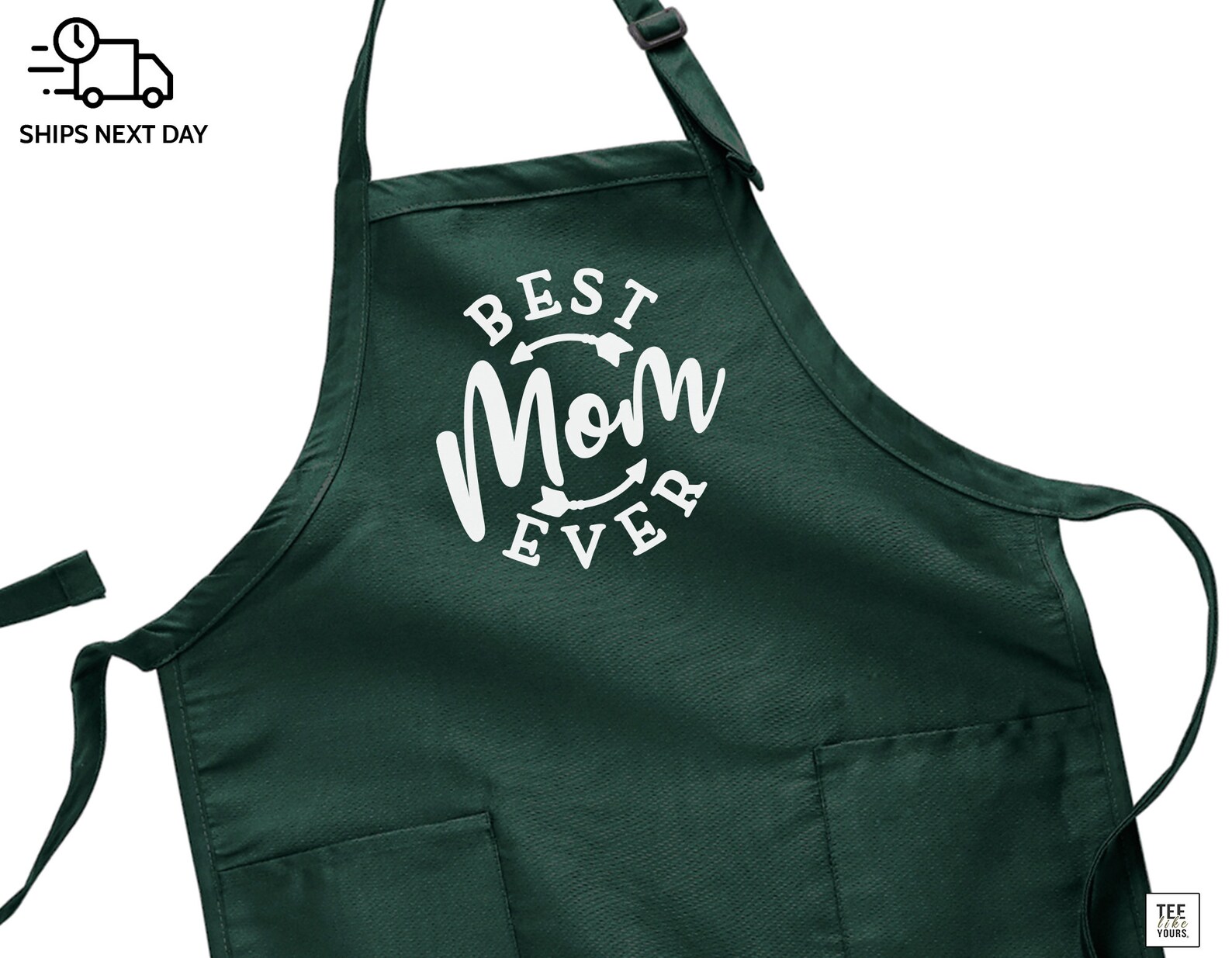 Best Mom Ever Apron | Women's Cotton/poly Pocketed Apron - Etsy