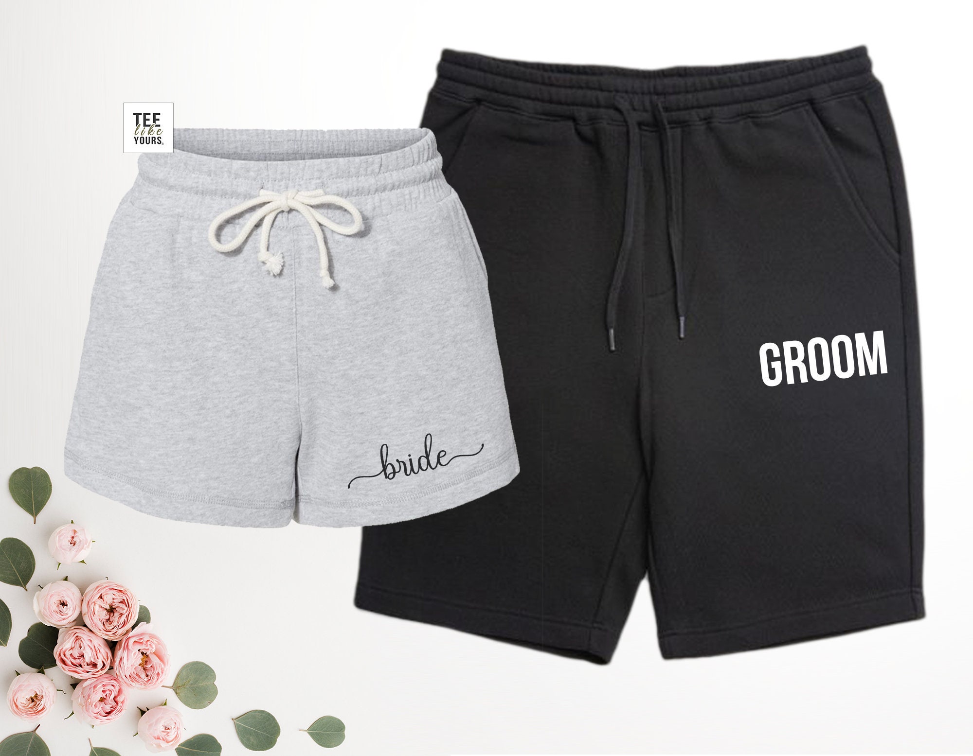 Groom & Bride Couple Matching Shorts Future Hubby and Future - Etsy