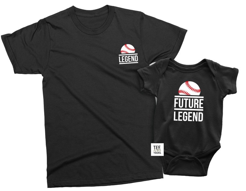 Legend & Future Legend. Matching Baseball T-shirt Set. - Etsy