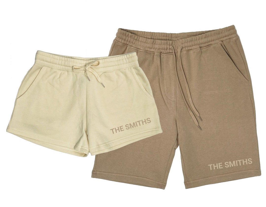 Custom Couple Matching Shorts With Last Name. Embossed PUFF Print ...