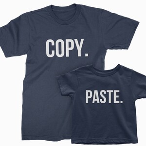 Copy & Paste - Daddy and Me Matching T-shirts, Father's Day Gift - Etsy