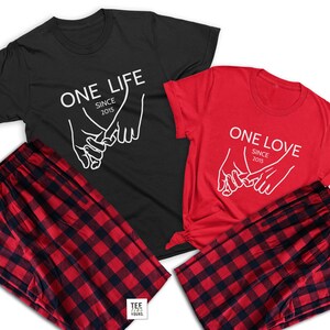 One Life One Love - Couple Matching Pajamas. Honeymoon Outfit. Husband ...