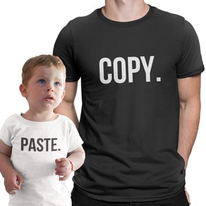 Copy & Paste - Daddy and Me Matching T-shirts, Father's Day Gift - Etsy