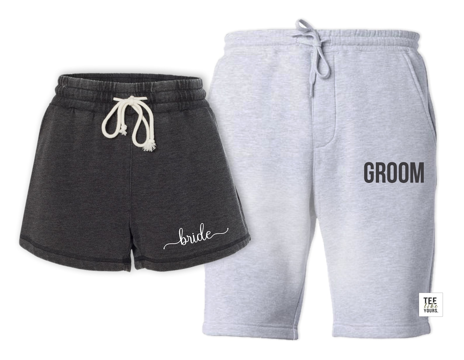 Groom & Bride Couple Matching Shorts Future Hubby and Future - Etsy