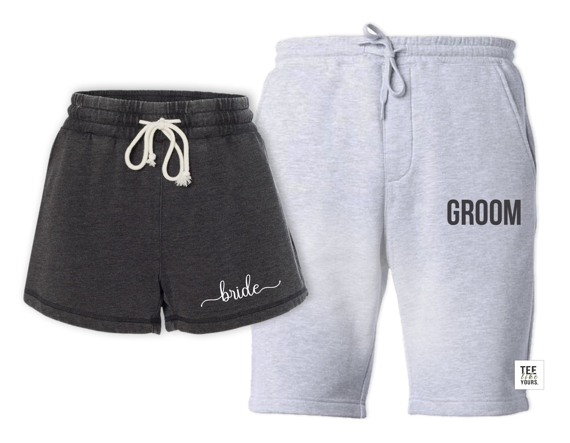 Groom & Bride Couple Matching Shorts Future Hubby and Future - Etsy