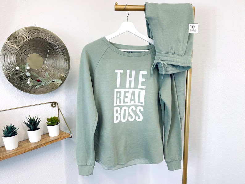 The Boss & the Real Boss Couple Matching Set Sweatshirt and | Etsy