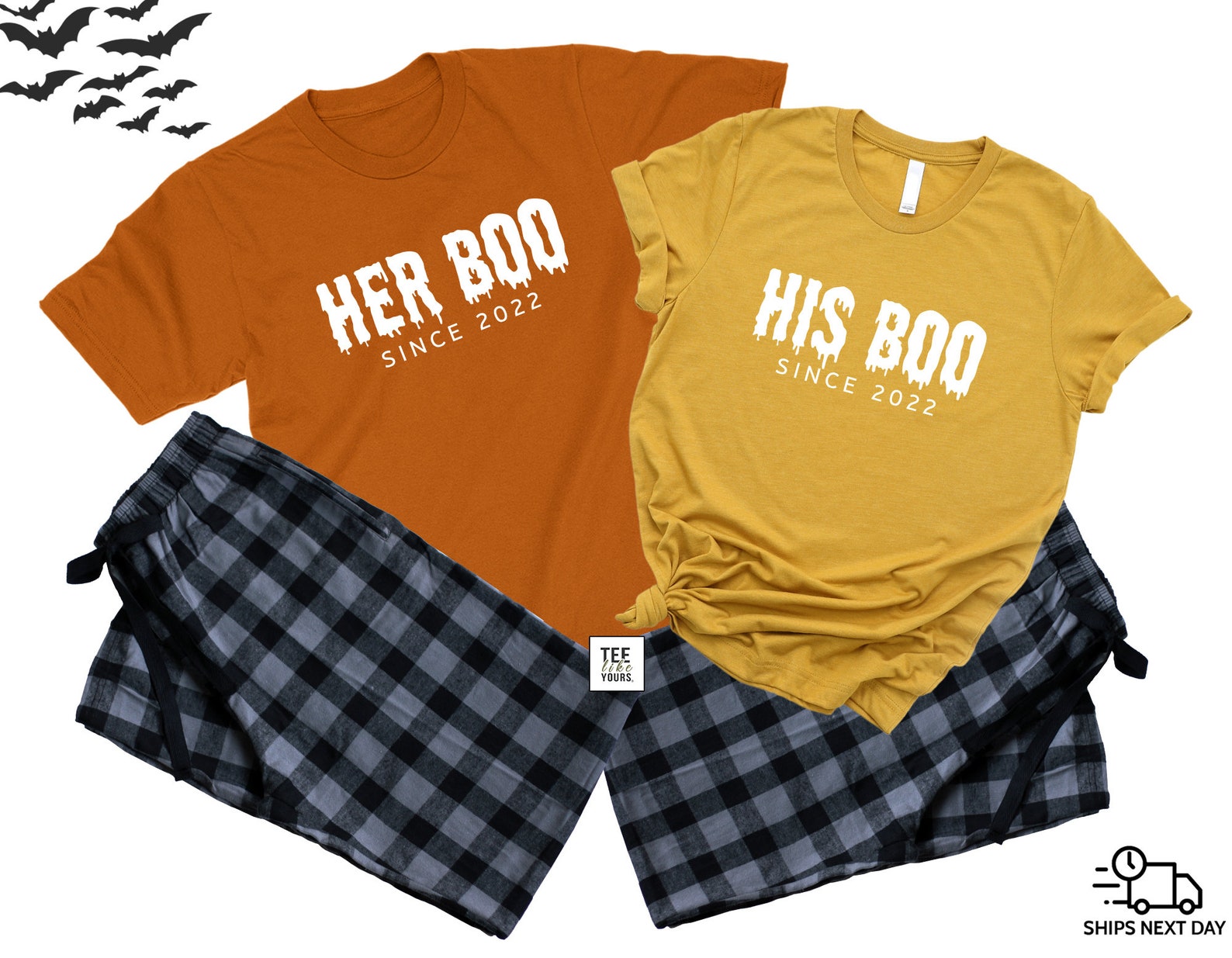 Her Boo & His Boo Matching Halloween Pajamas for Couples - Etsy