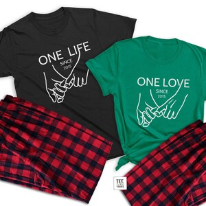 One Life One Love - Couple Matching Pajamas. Honeymoon Outfit. Husband ...