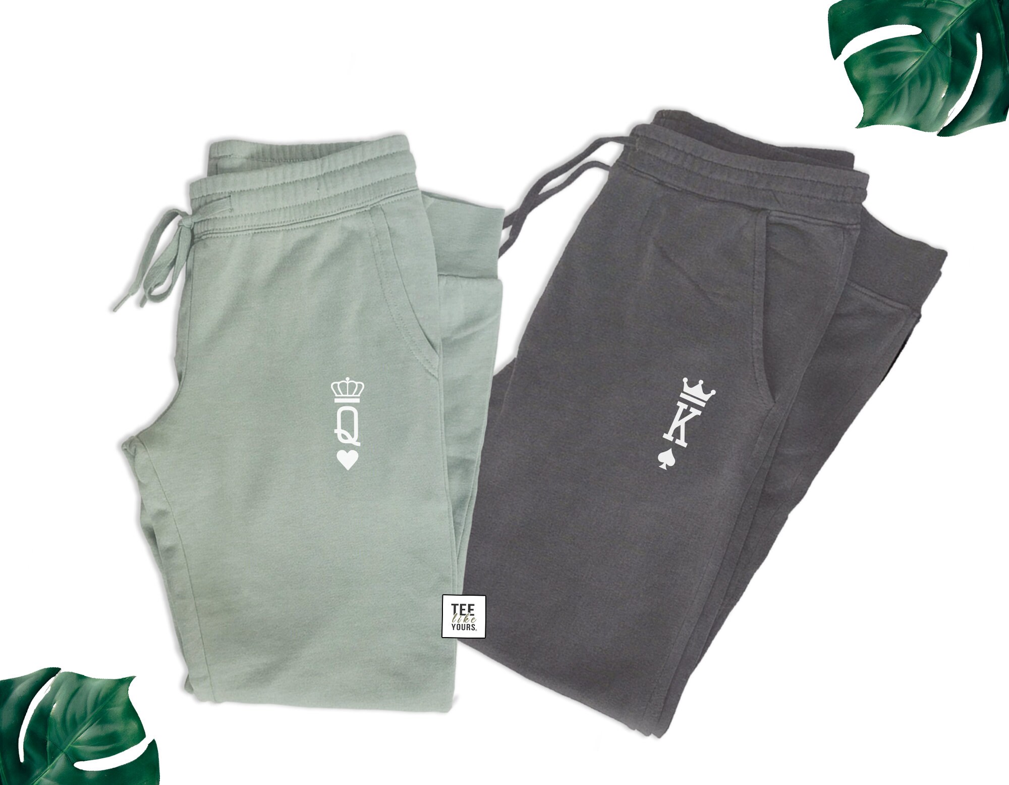 King & Queen Couple Matching Sweatpants Set Valentines Day - Etsy