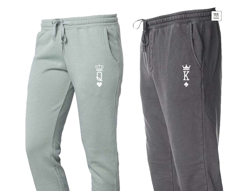 King & Queen Couple Matching Sweatpants | Valentines Day Gift for Him ...