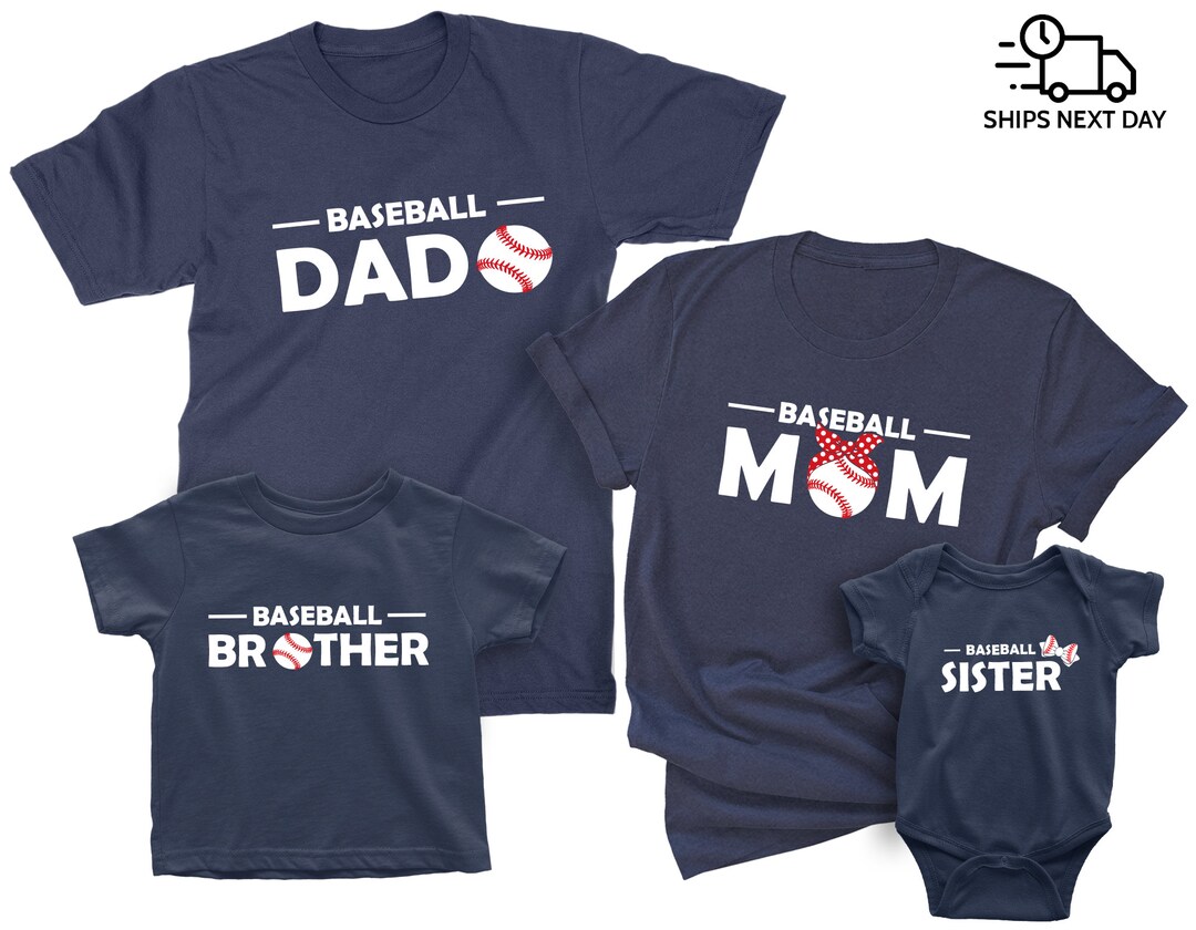 Baseball Matching Family T-shirts | Family Outfit Set for Baseball Dad ...