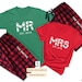 Mr. & Mrs. Couple Christmas Pajamas Personalized Couple Matching ...
