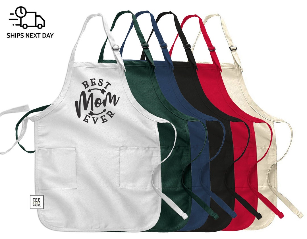 Best Mom Ever Apron | Women's Cotton/poly Pocketed Apron - Etsy