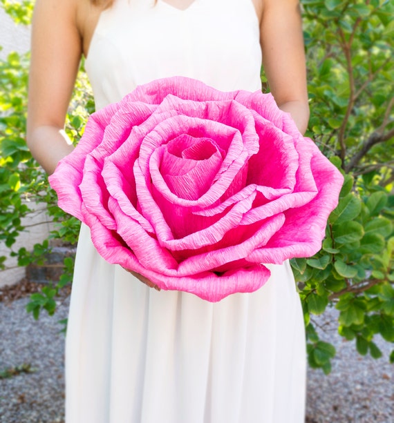 Handmade Giant Crepe Paper Flower Without Stem Wedding Etsy