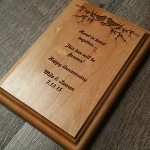 Wood Plaque, Engraved Wood Plaque, Engraved Wedding Plaque ...