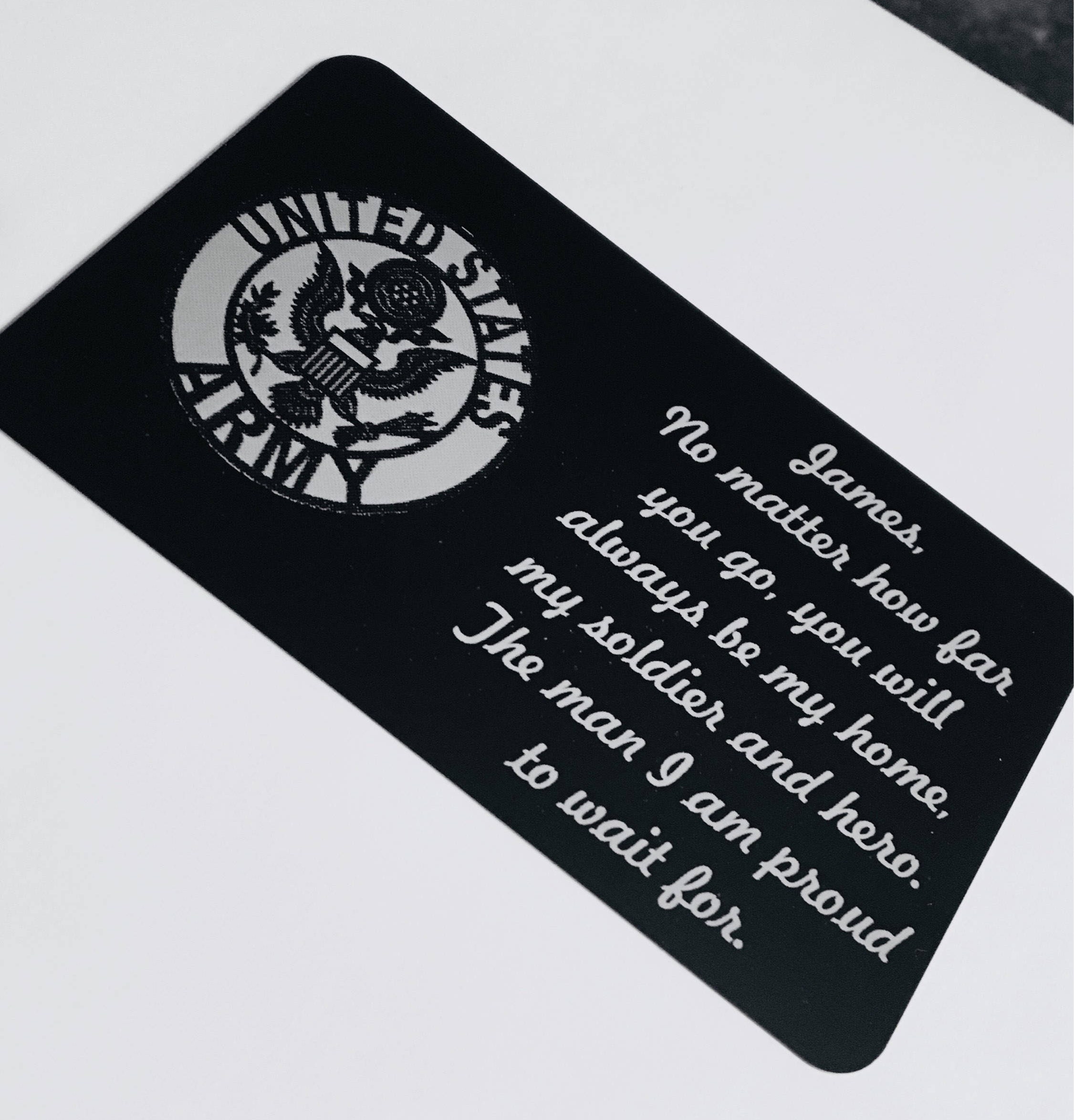 Army Wallet Card Engraved Wallet Card Personalized Card - Etsy