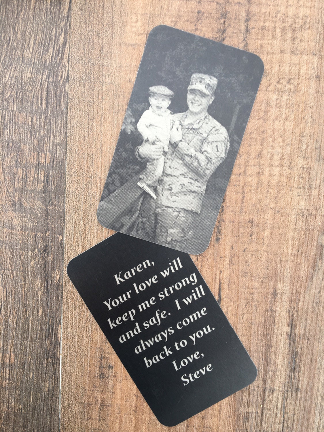 Military Deployment Gift Photo Personalized Card Engraved | Etsy