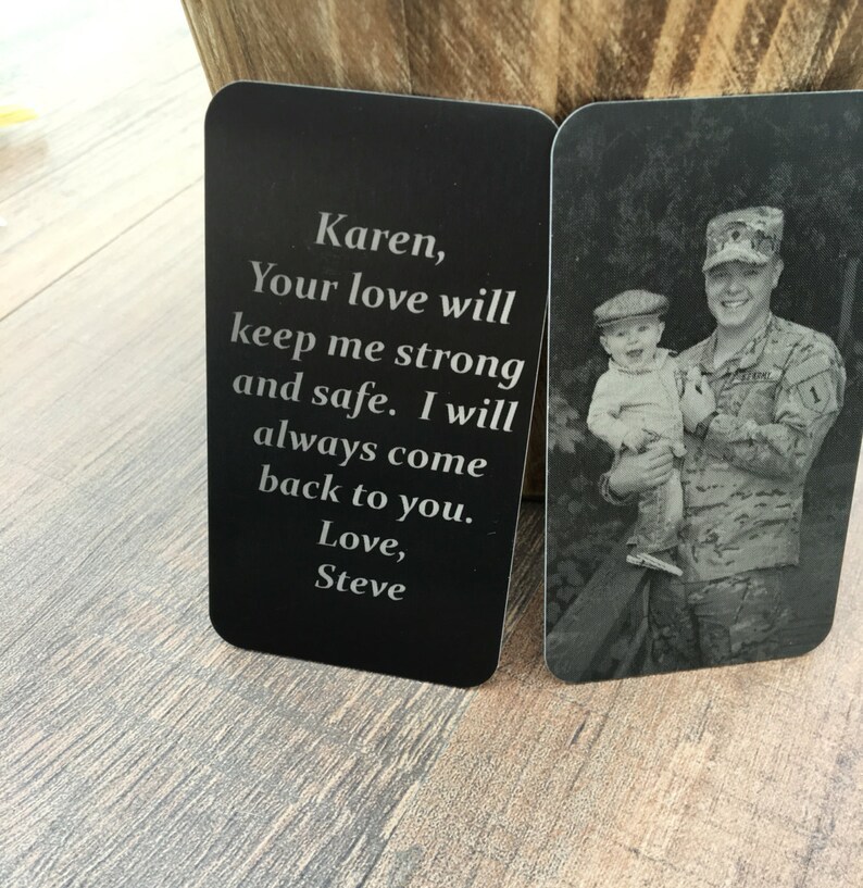 Military Deployment Gift Photo Personalized Card Engraved | Etsy