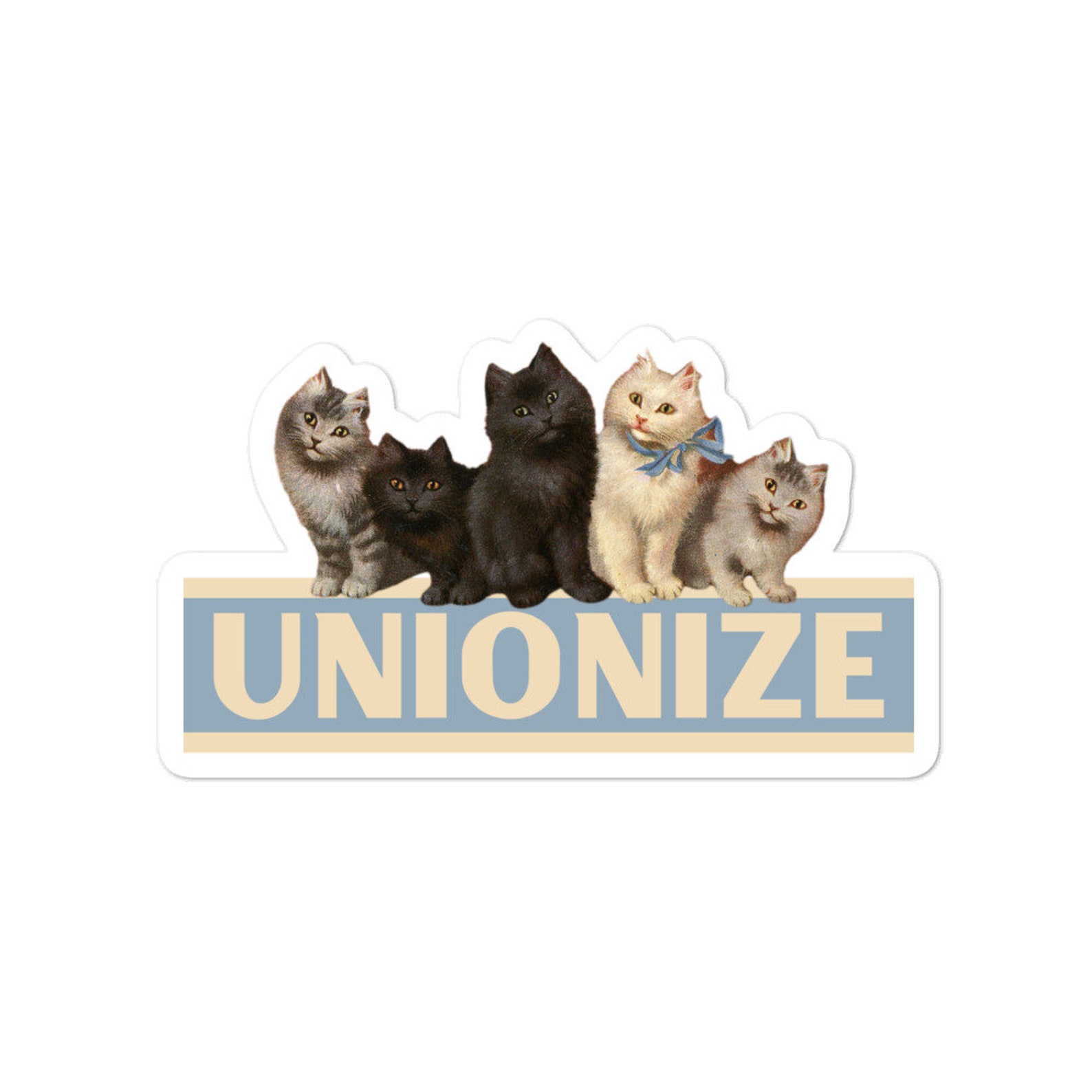 Unionize Stickers | Kitten IWW Leftist Socialist Communist Union Cat ...