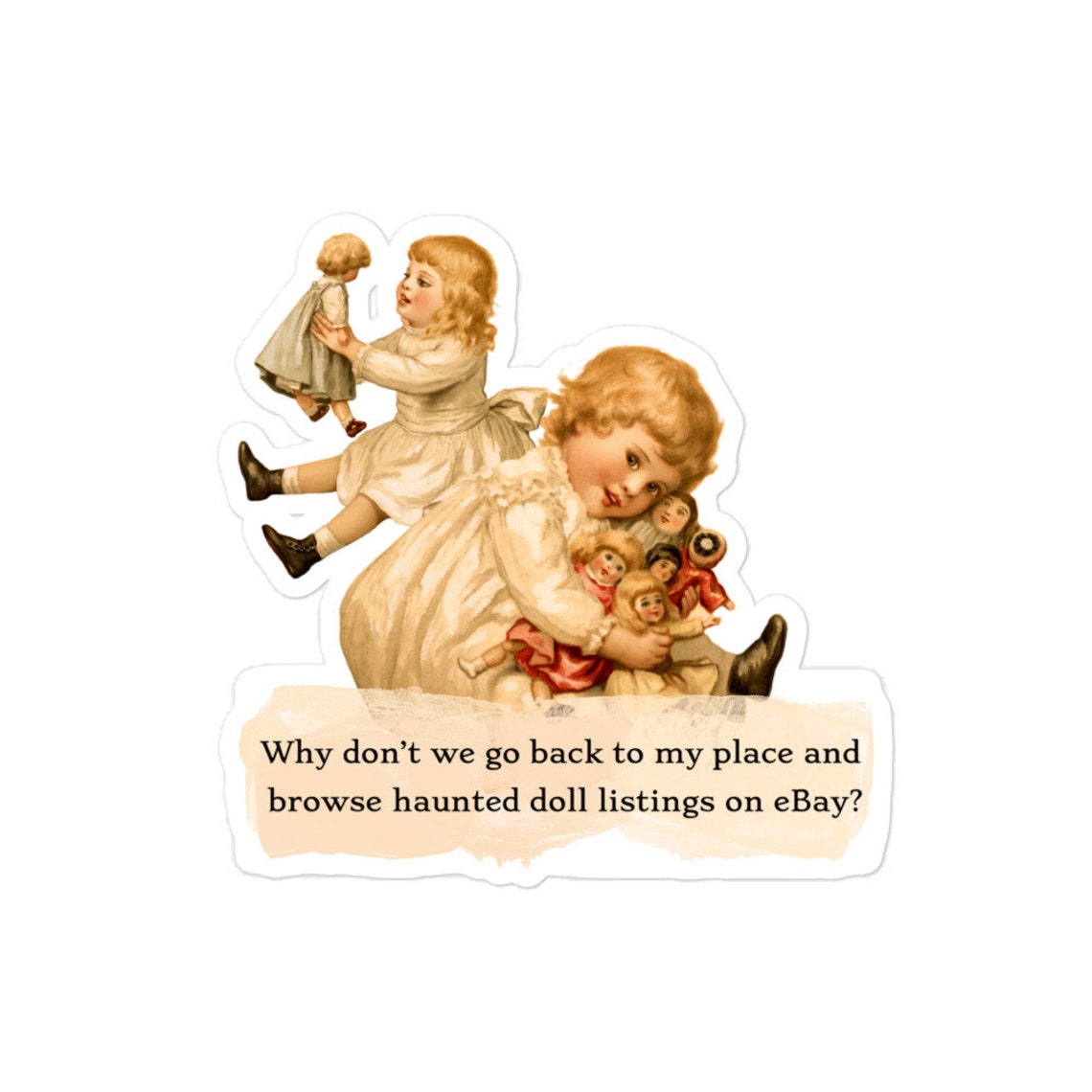 Haunted Doll Stickers Creepy Doll Sticker Funny Goth - Etsy