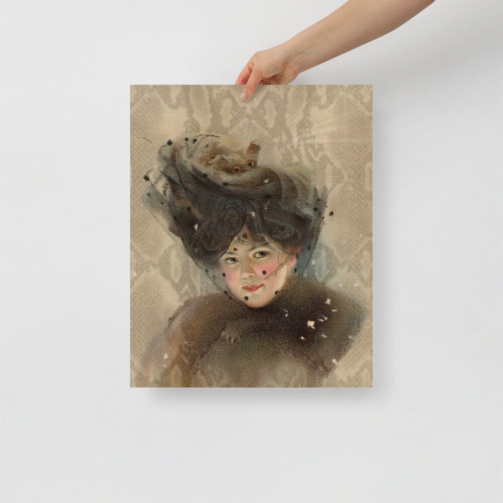 Print Gorgon in a Mongoose Fur Coat Art Greek Roman Mythology Medusa ...