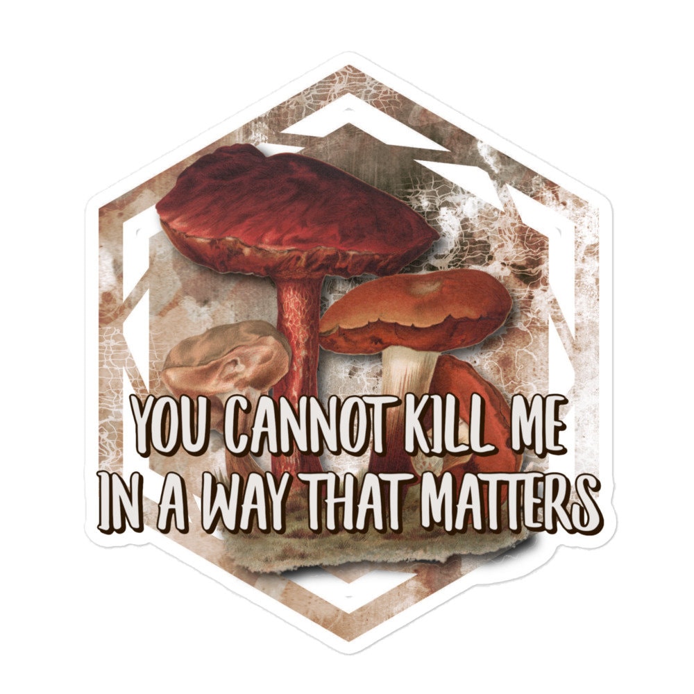 Mushroom Meme Vinyl Sticker: Funny Natural History Cottagecore Humor - Etsy