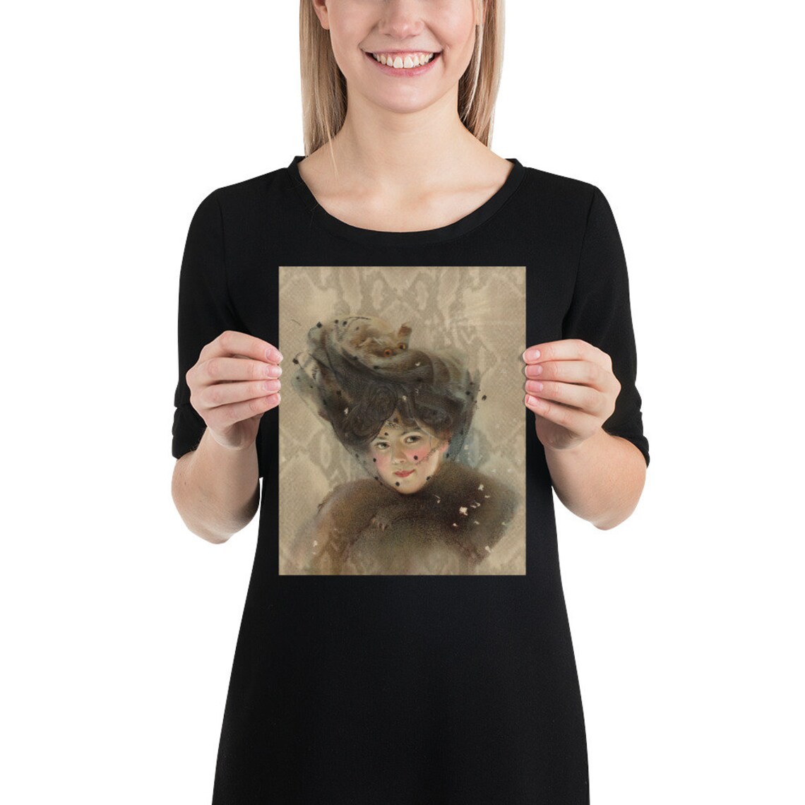 Print Gorgon in a Mongoose Fur Coat Art Greek Roman - Etsy