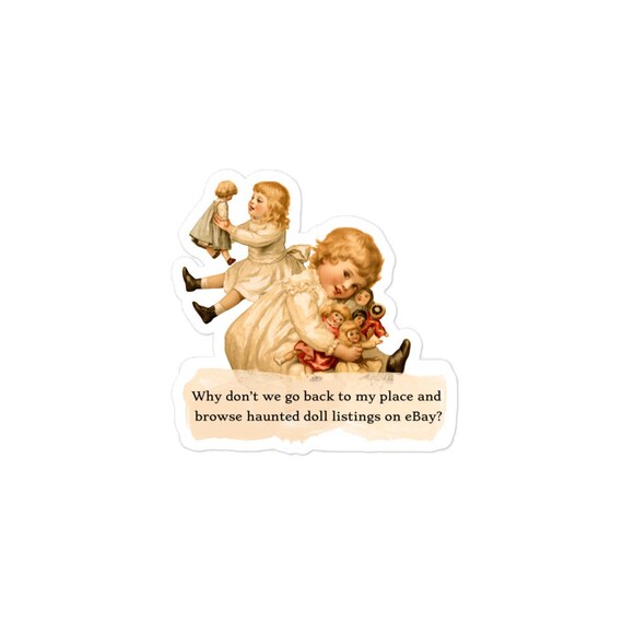 Haunted Doll Stickers Creepy Doll Sticker Funny Goth | Etsy