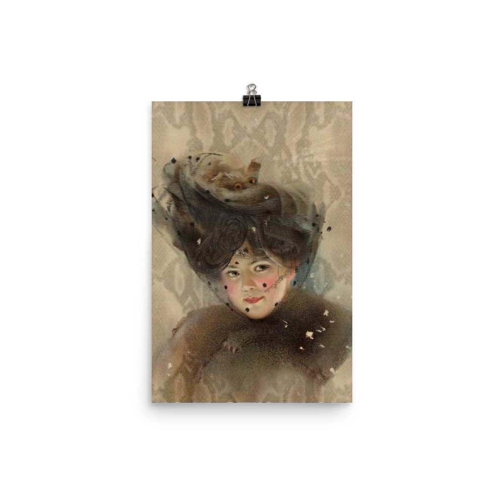 Print Gorgon in a Mongoose Fur Coat Art Greek Roman Mythology Medusa ...