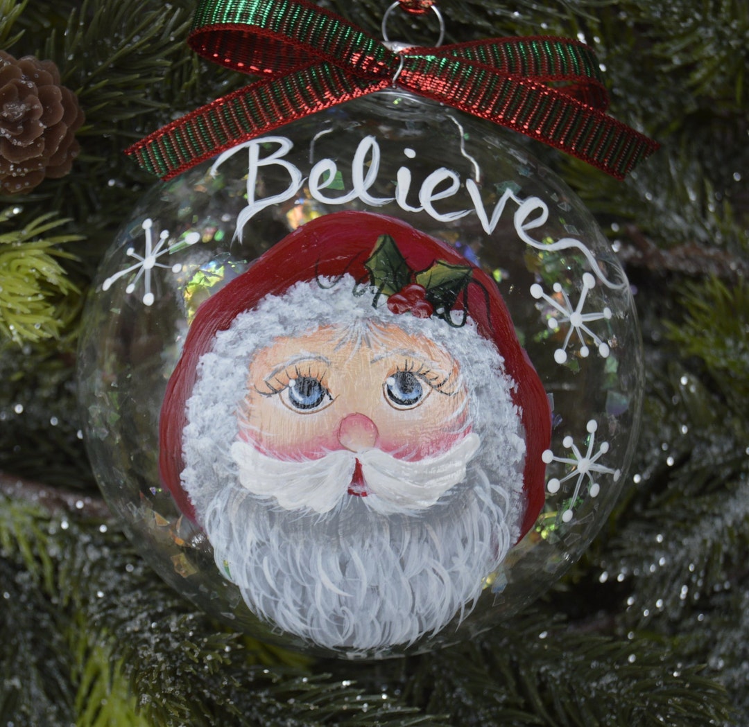 Santa Clause Hand Painted Christmas Ornament. Personalized Santa ...