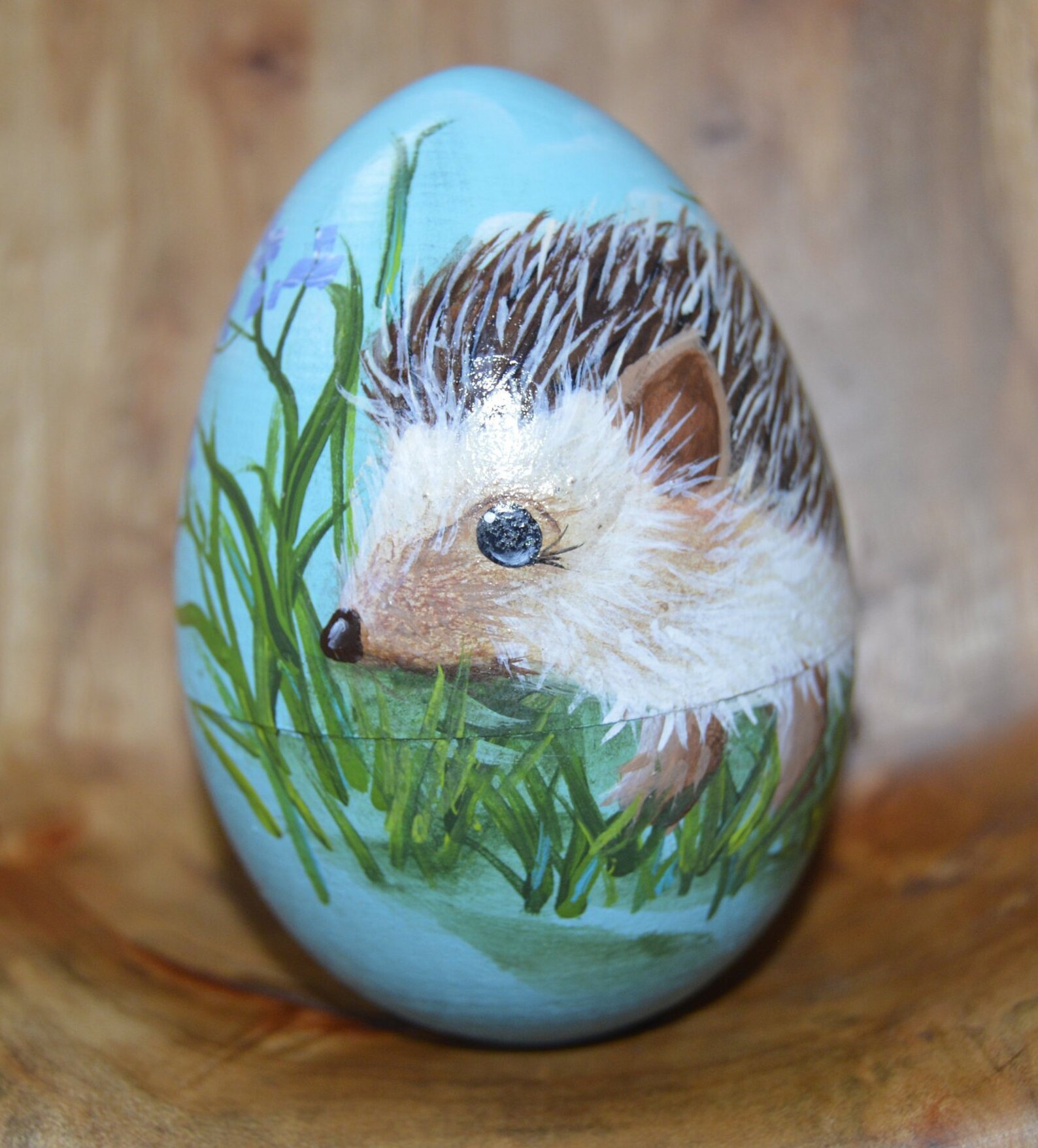 Hand Painted Hedgehog Easter Egg Hedgehog Egg Easter Egg | Etsy