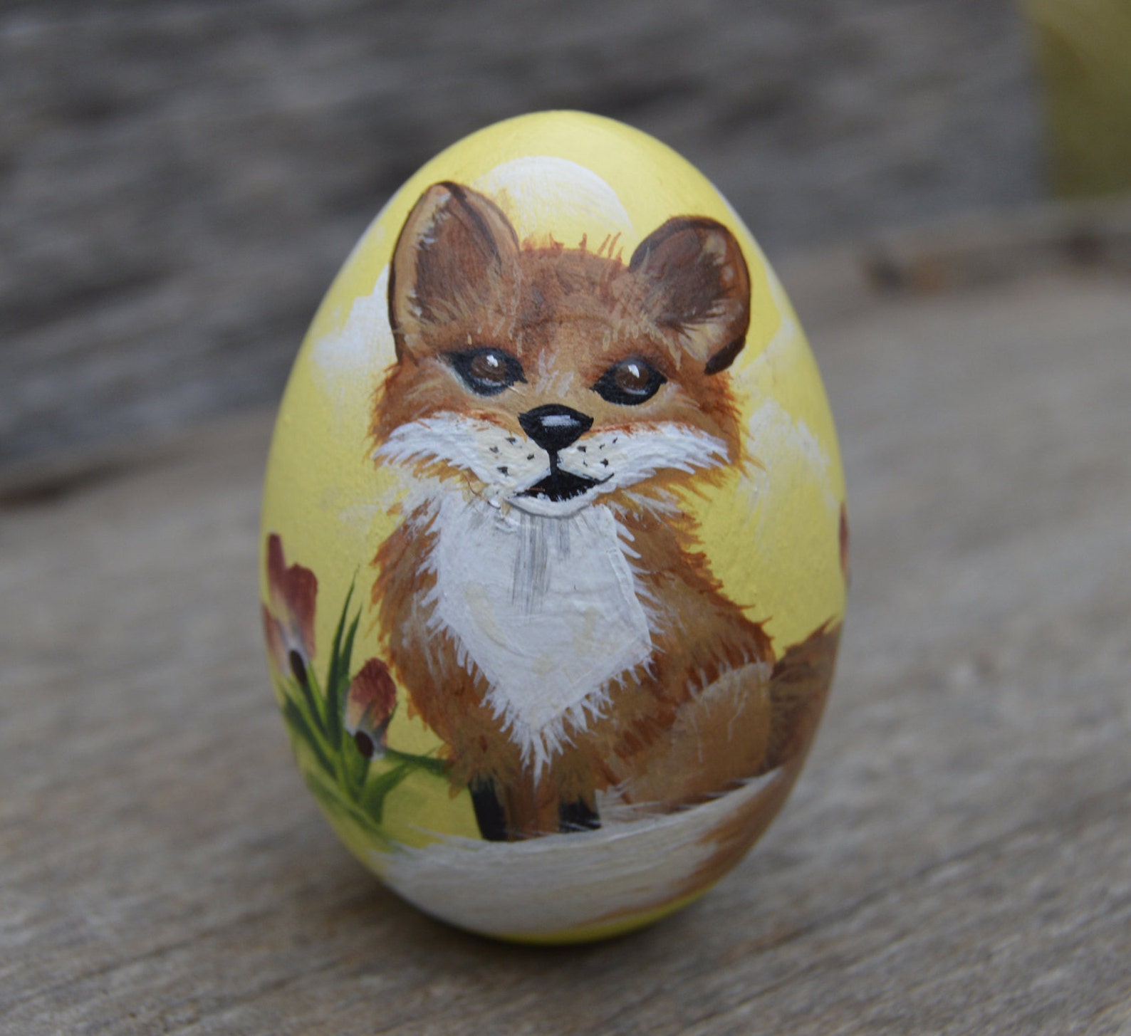Friendly Fox Hand Painted Easter Egg Fox Egg Easter Egg 4 | Etsy