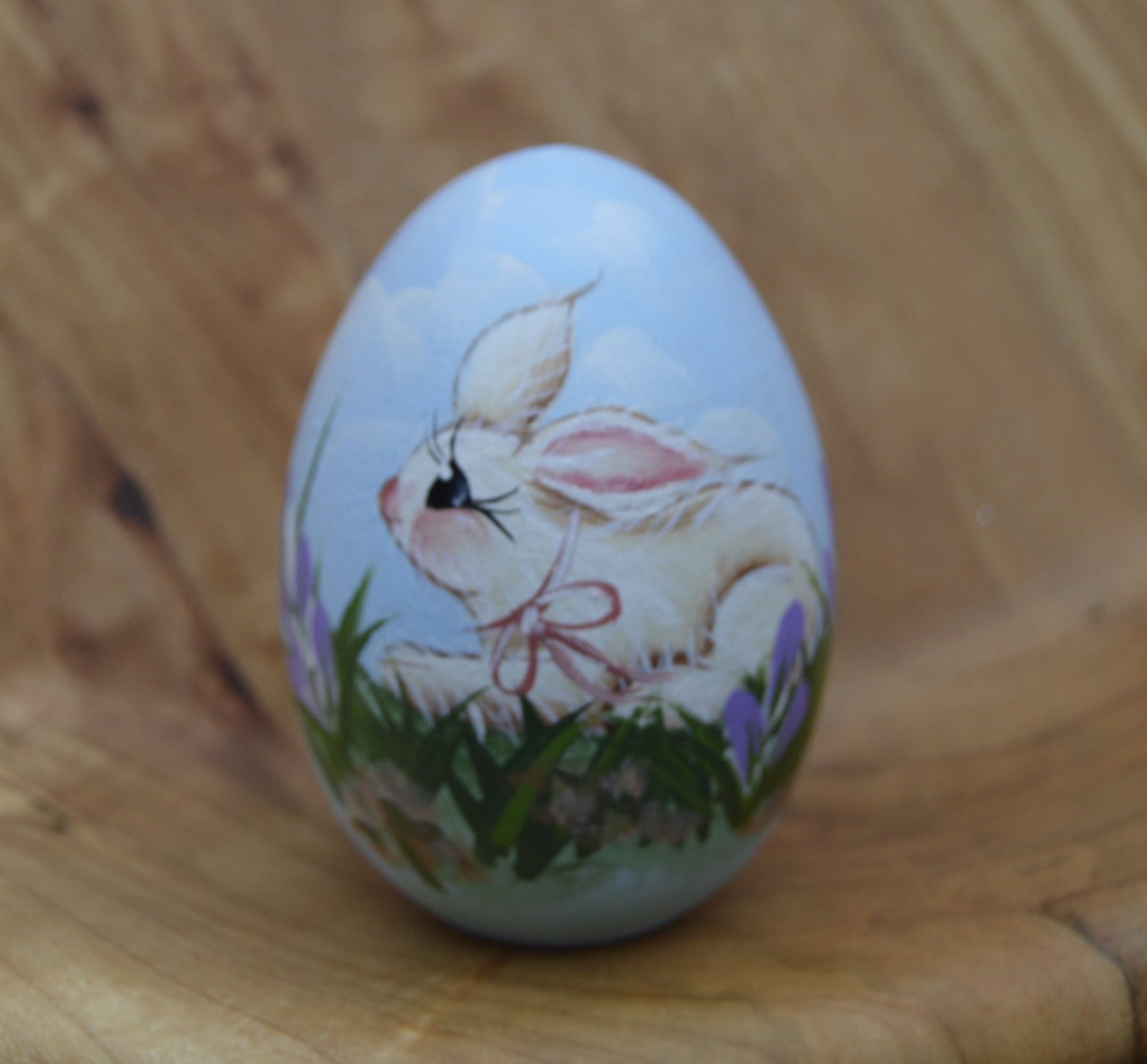 Hand Painted Bunny Egg Bunny Egg Rabbit Egg Easter Egg - Etsy