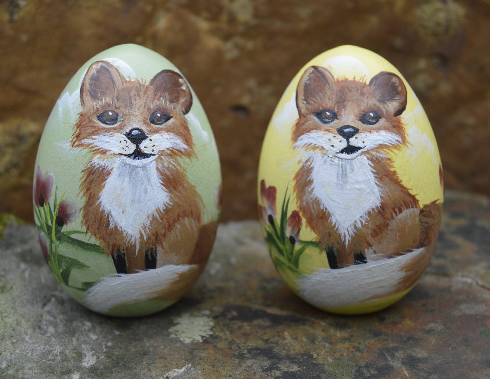Friendly Fox Hand Painted Easter Egg Fox Egg Easter Egg 4 | Etsy