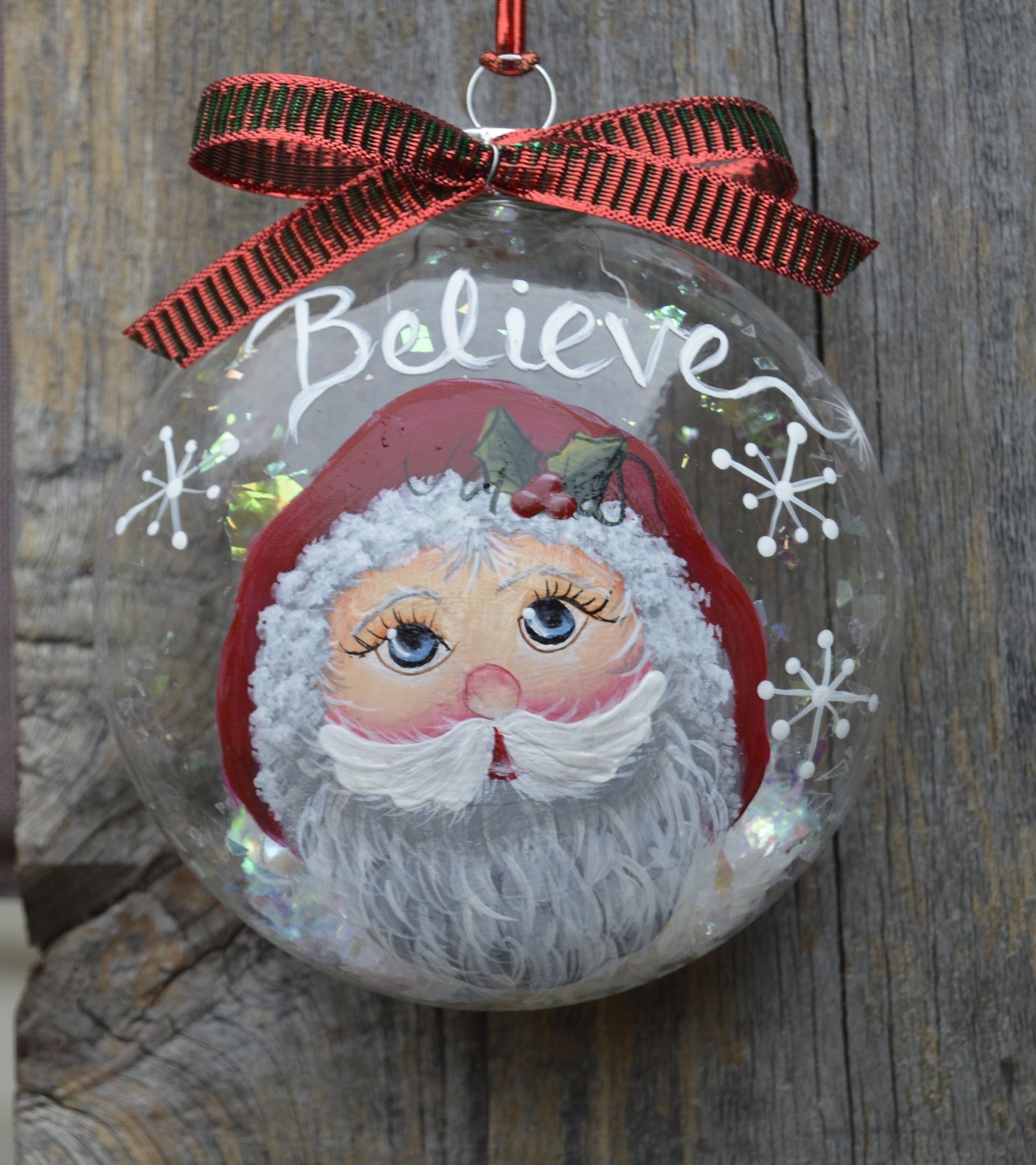 Santa Clause Hand Painted Christmas Ornament. Personalized - Etsy